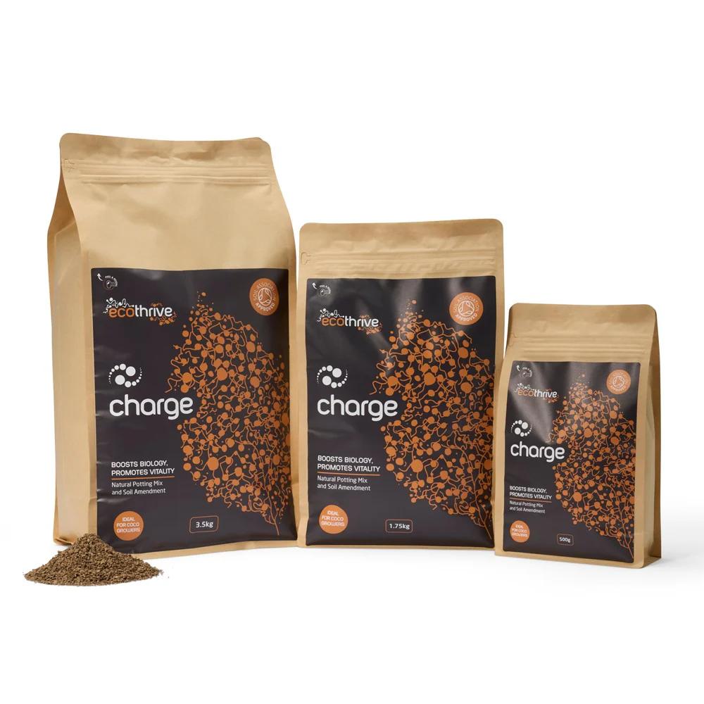 Ecothrive Charge Hydroponic Gardening Soil Enhancer 500g, 1.75kg, 3.5kg